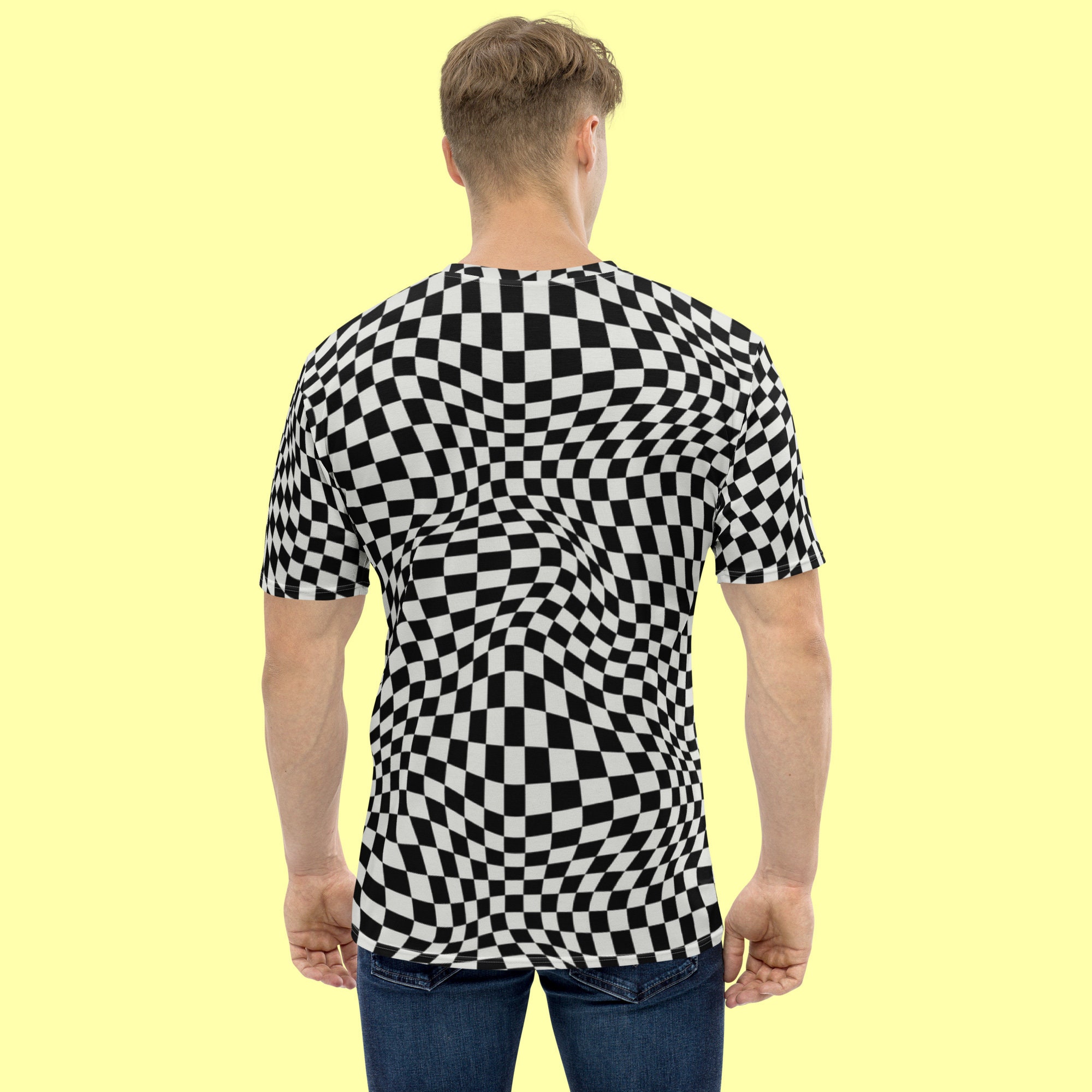 Checkboard Op Art T-shirt - Etsy