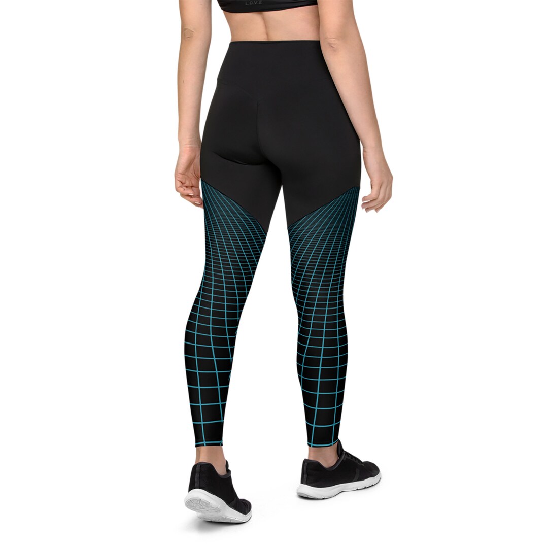 Cyberpunk Grid Compression Leggings - Etsy