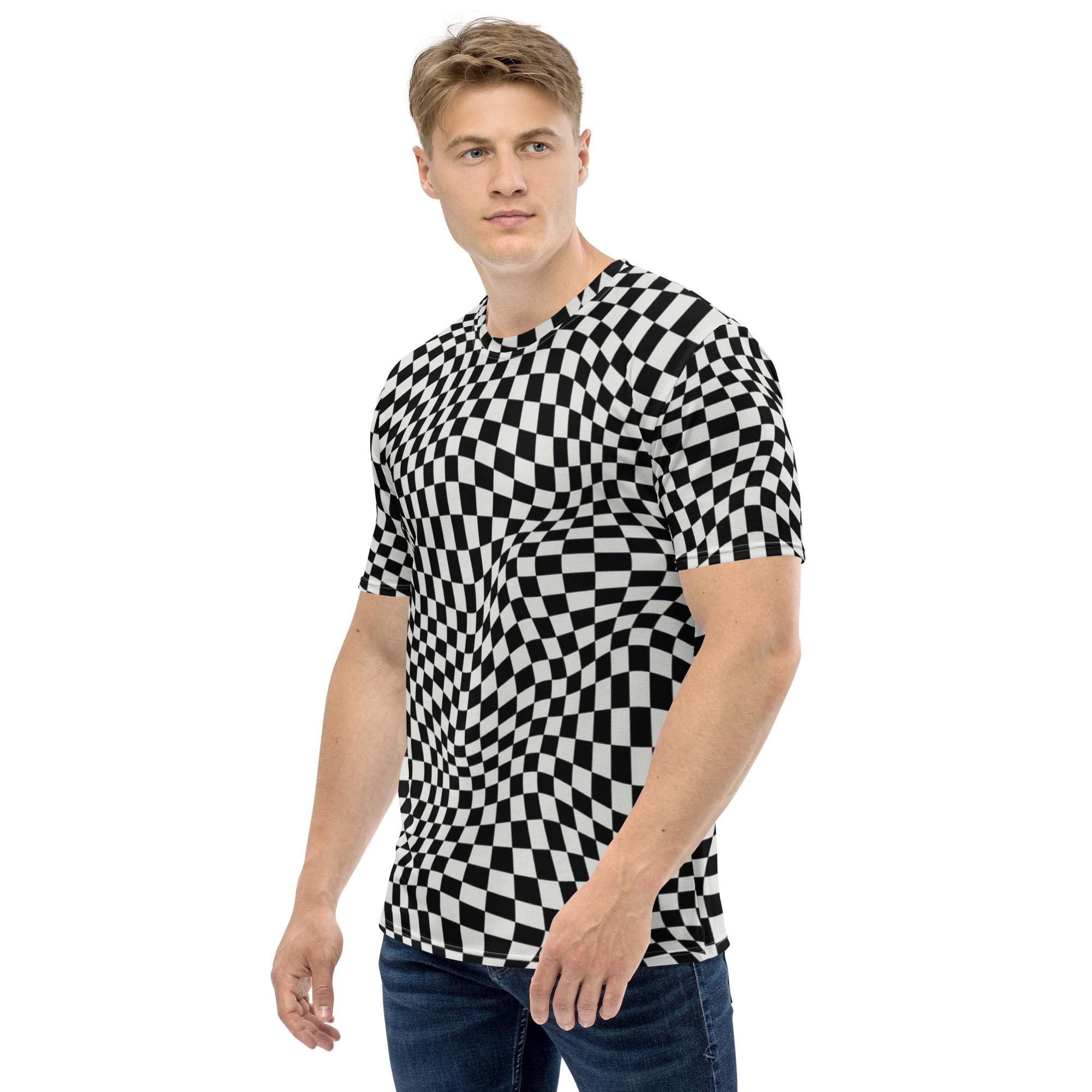 Checkboard Op Art T-shirt - Etsy