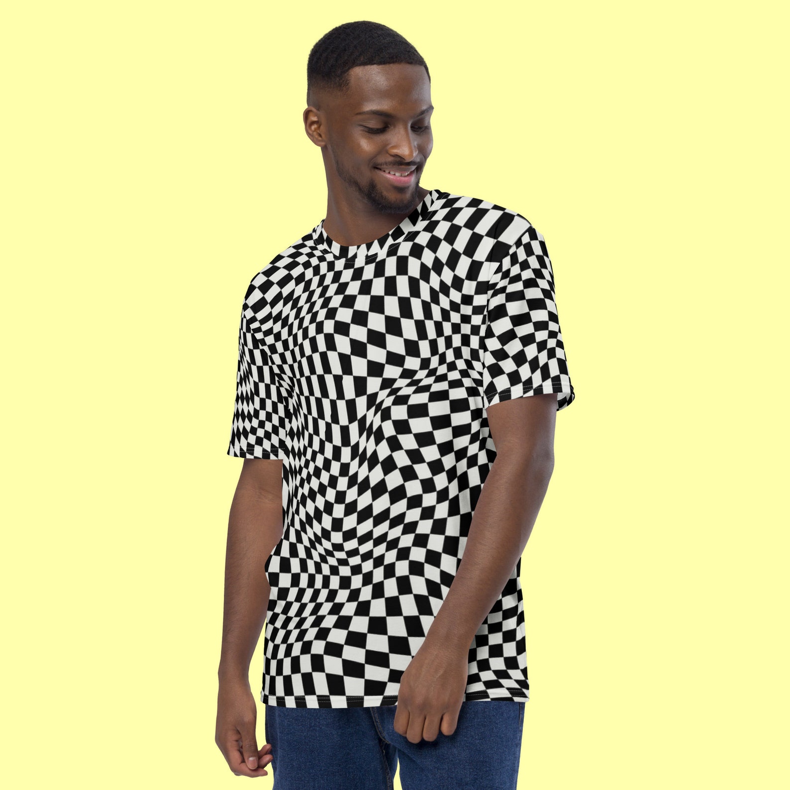 Checkboard Op Art T-shirt - Etsy