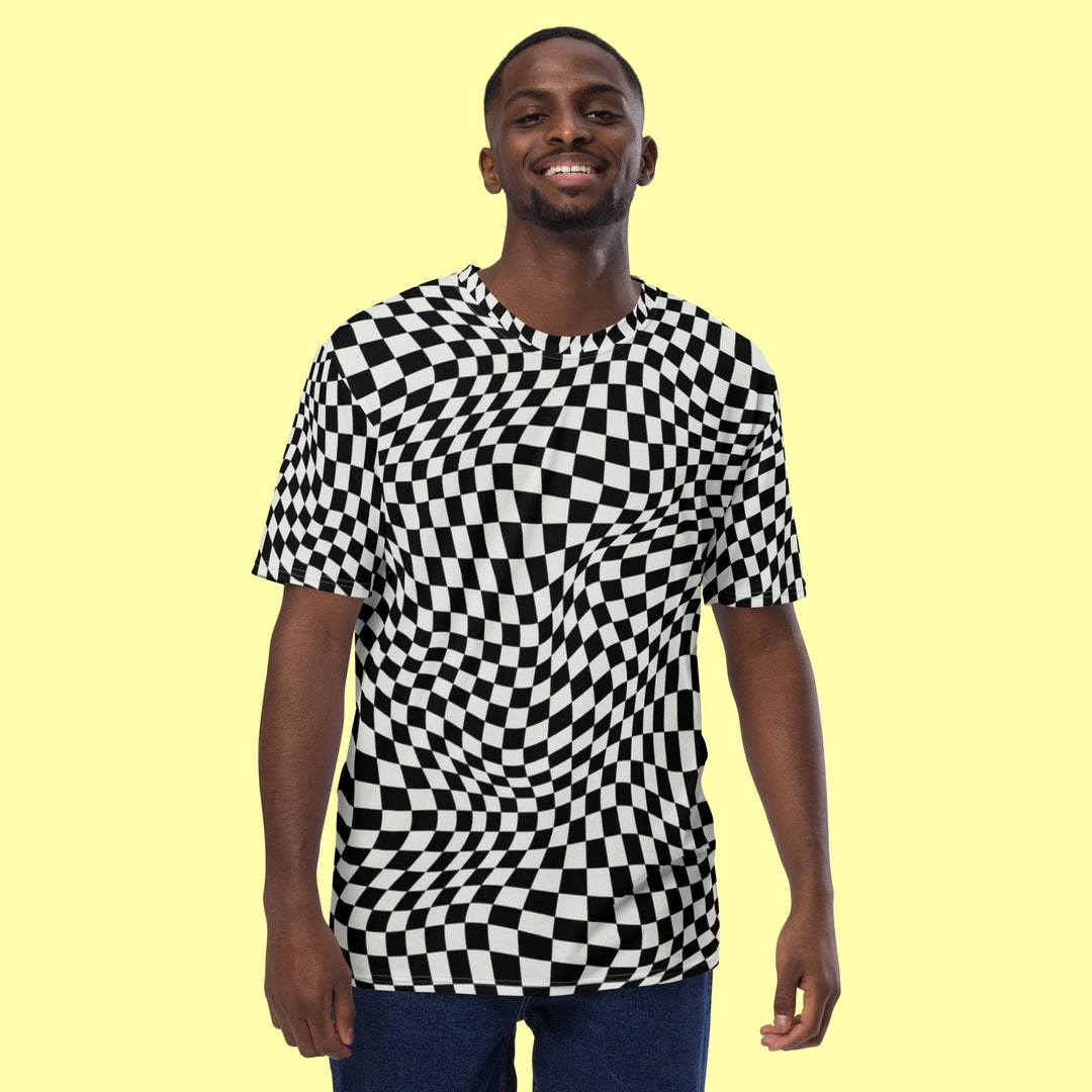 Checkboard Op Art T-shirt - Etsy