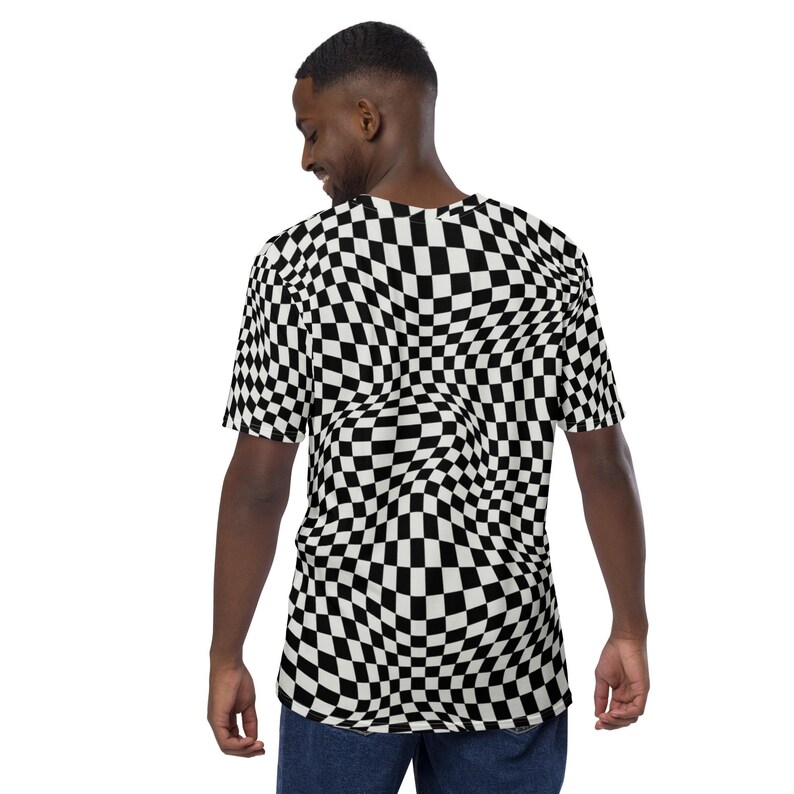 Checkboard Op Art T-shirt - Etsy