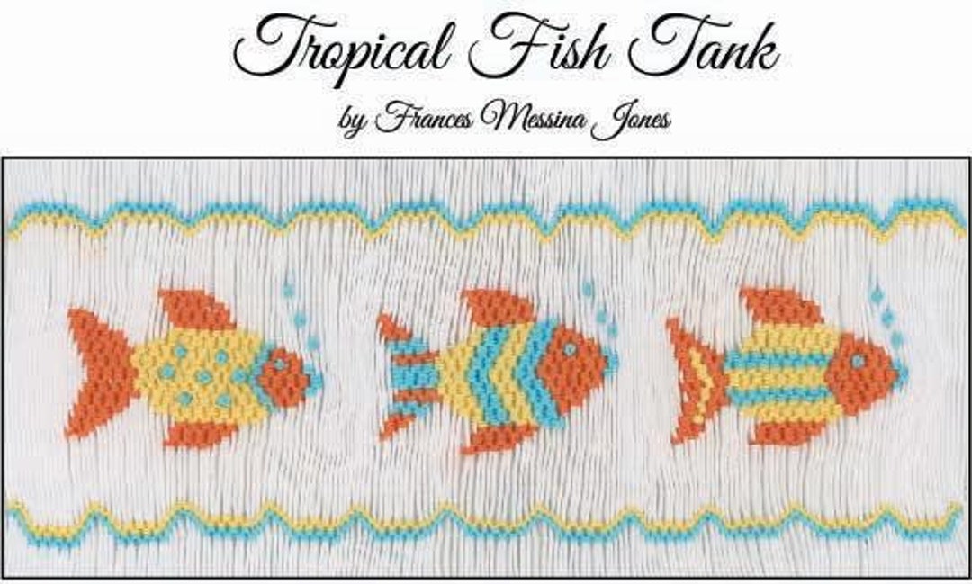 Tropical Fish Tank Smocking Plate by Frances Messina Jones - Etsy