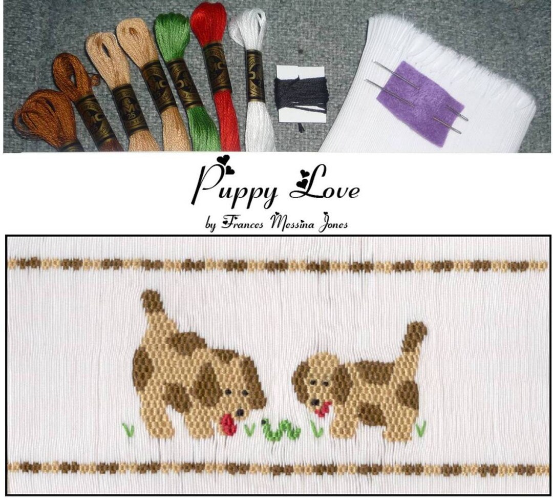 Puppy Love Smocking Plate/kit by Frances Messina Jones - Etsy