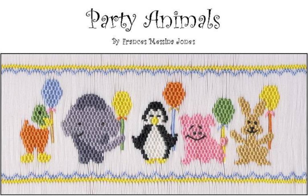 Party Animals Smocking Plate Design by Frances Messina Jones - Etsy