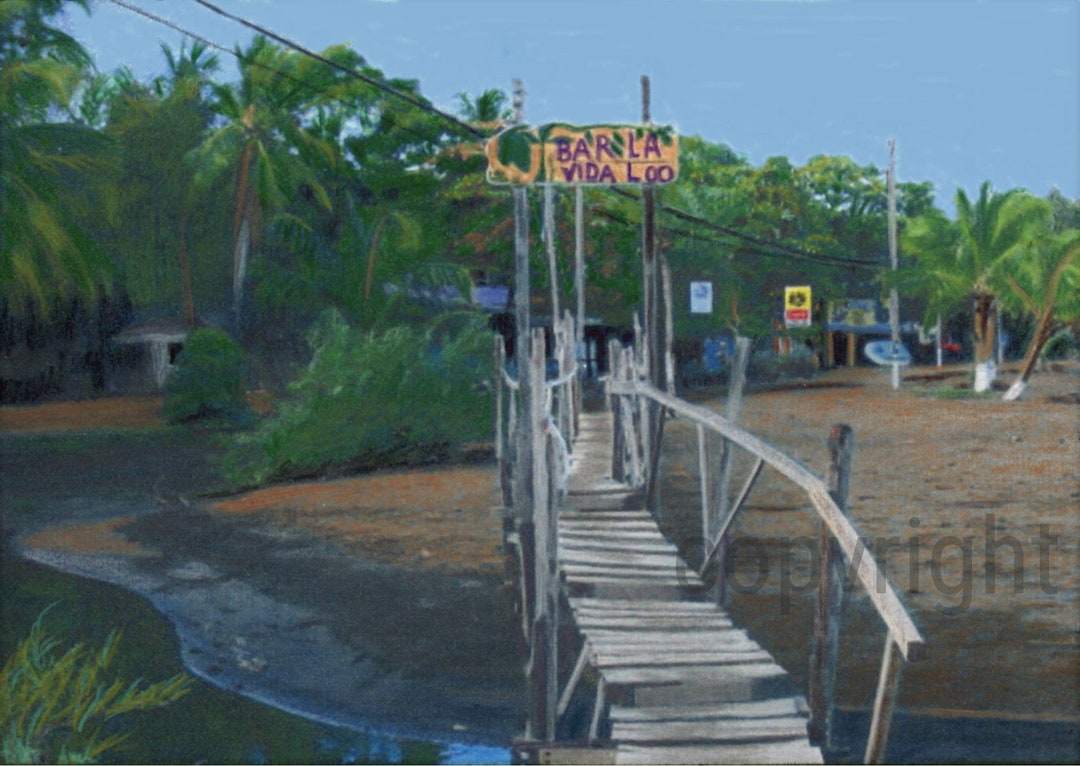 Old Costa Rican Funky Bridge Old Beach Bridge - Etsy