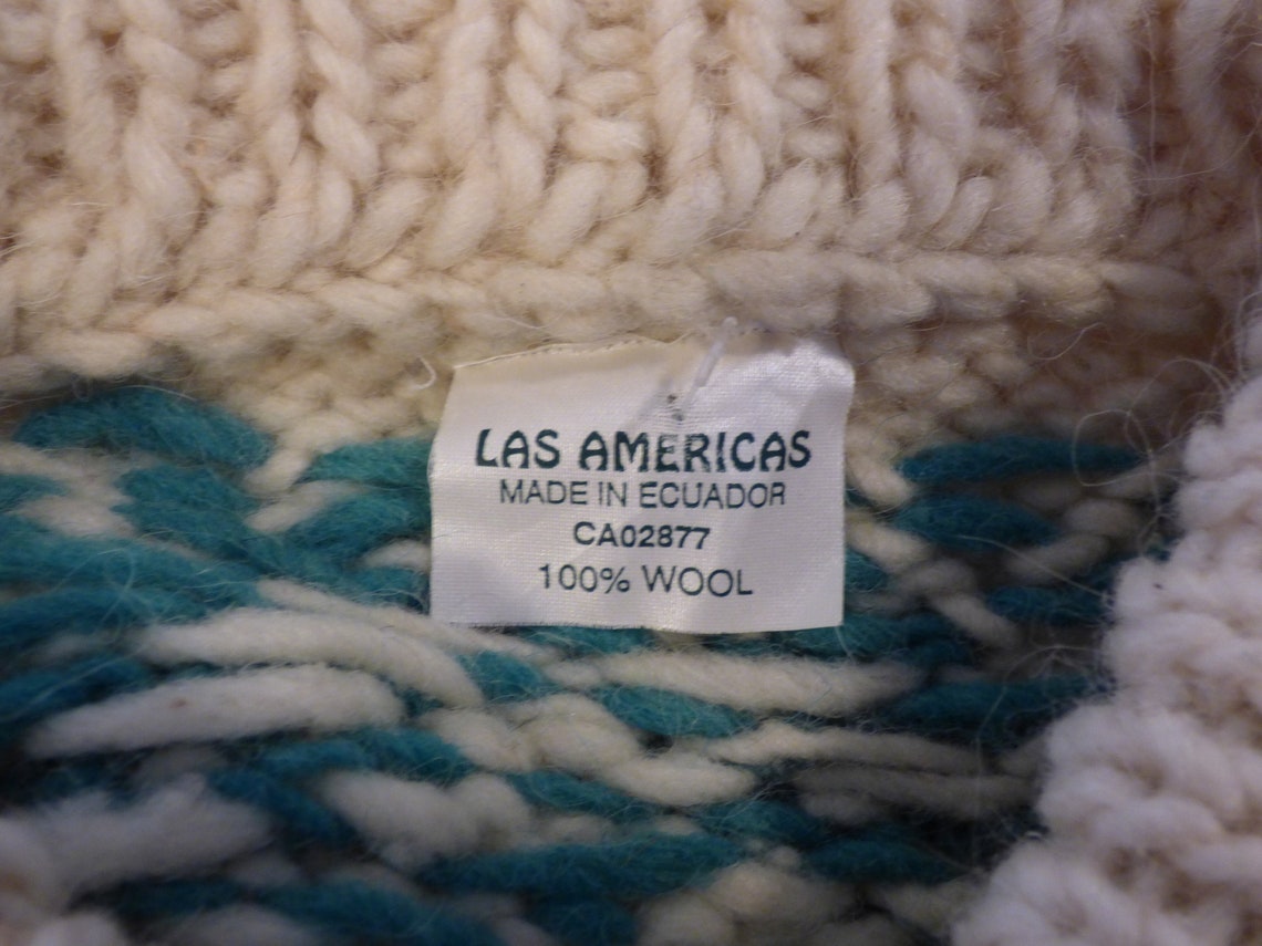 Vintage Thick Heavy 100% Wool Hand Made Sweater Made in - Etsy