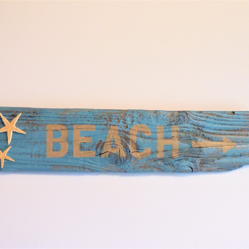Weathered Beach Sign - Etsy
