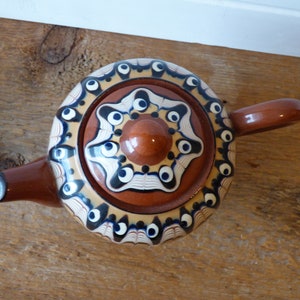 Bulgarian Troyan Redware Pottery - Personal Teapot and Trivet - Etsy