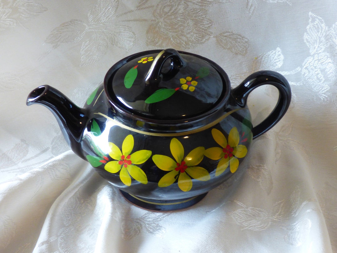 Royal Canadian Art Pottery Hand Painted Redware Pottery Teapot Dripless ...