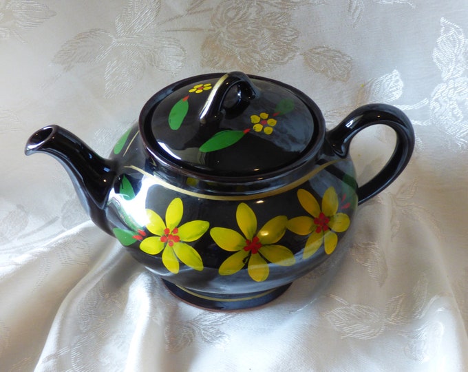Royal Canadian Art Pottery - Hand Painted Redware Pottery Teapot ...