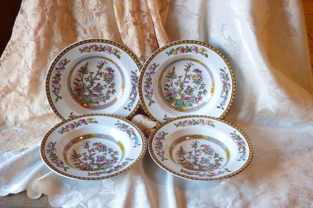 Washington Indian Tree China Bowls - Set of 4 Soup/salad Bowls - 9" - Etsy