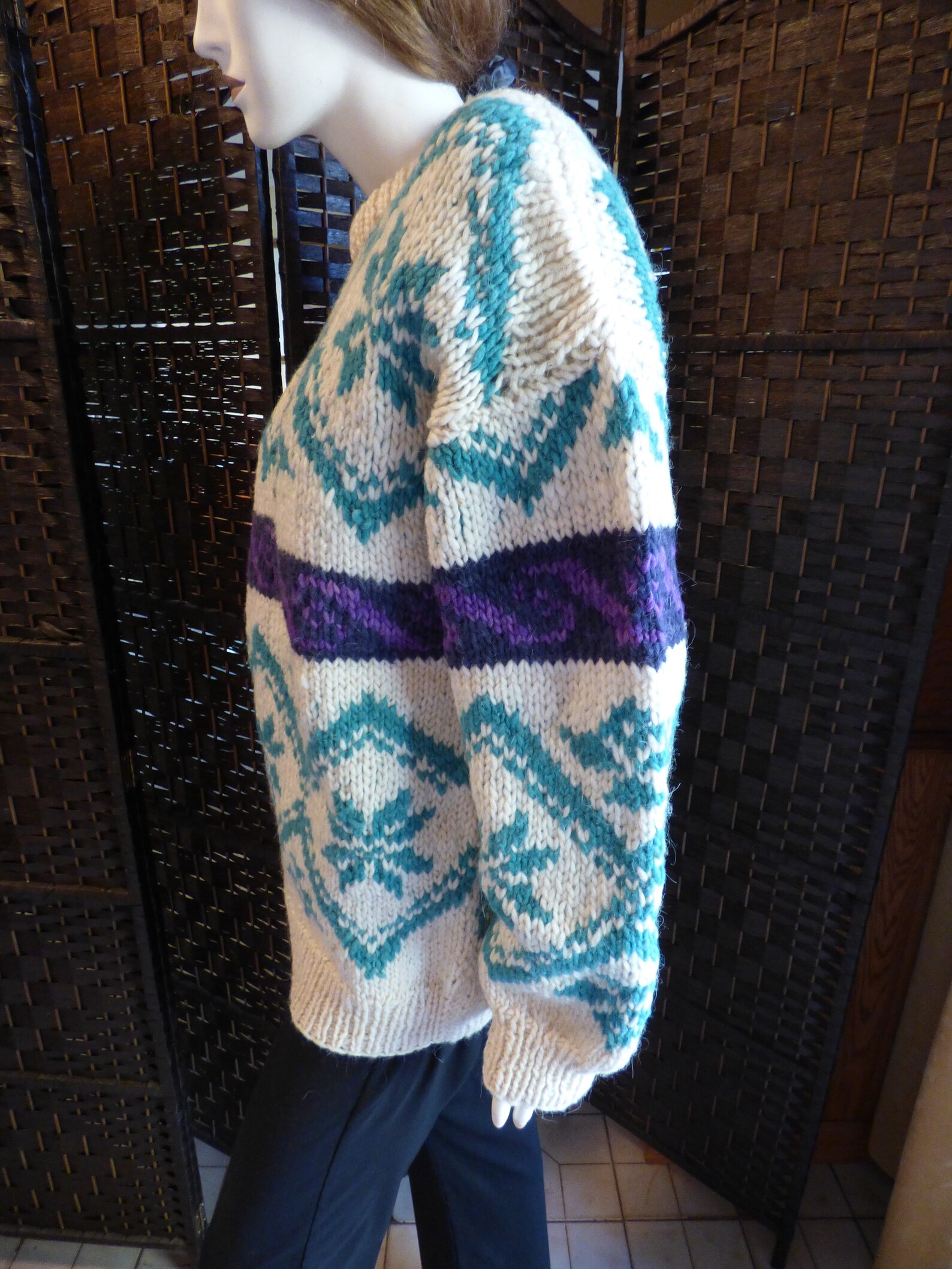 Vintage Thick Heavy 100% Wool Hand Made Sweater Made in - Etsy