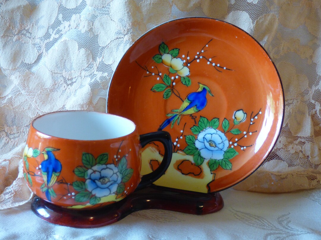 Chikaramachi (early Noritake) Japan - Art Deco Hand Painted Tea Cup ...