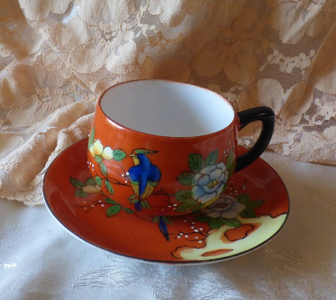 Chikaramachi early Noritake Japan Art Deco Hand Painted | Etsy