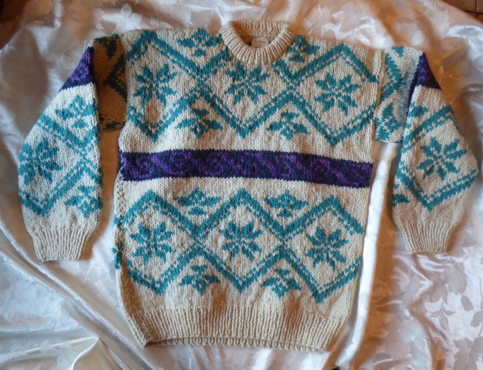 Vintage Thick Heavy 100% Wool Hand Made Sweater Made in - Etsy