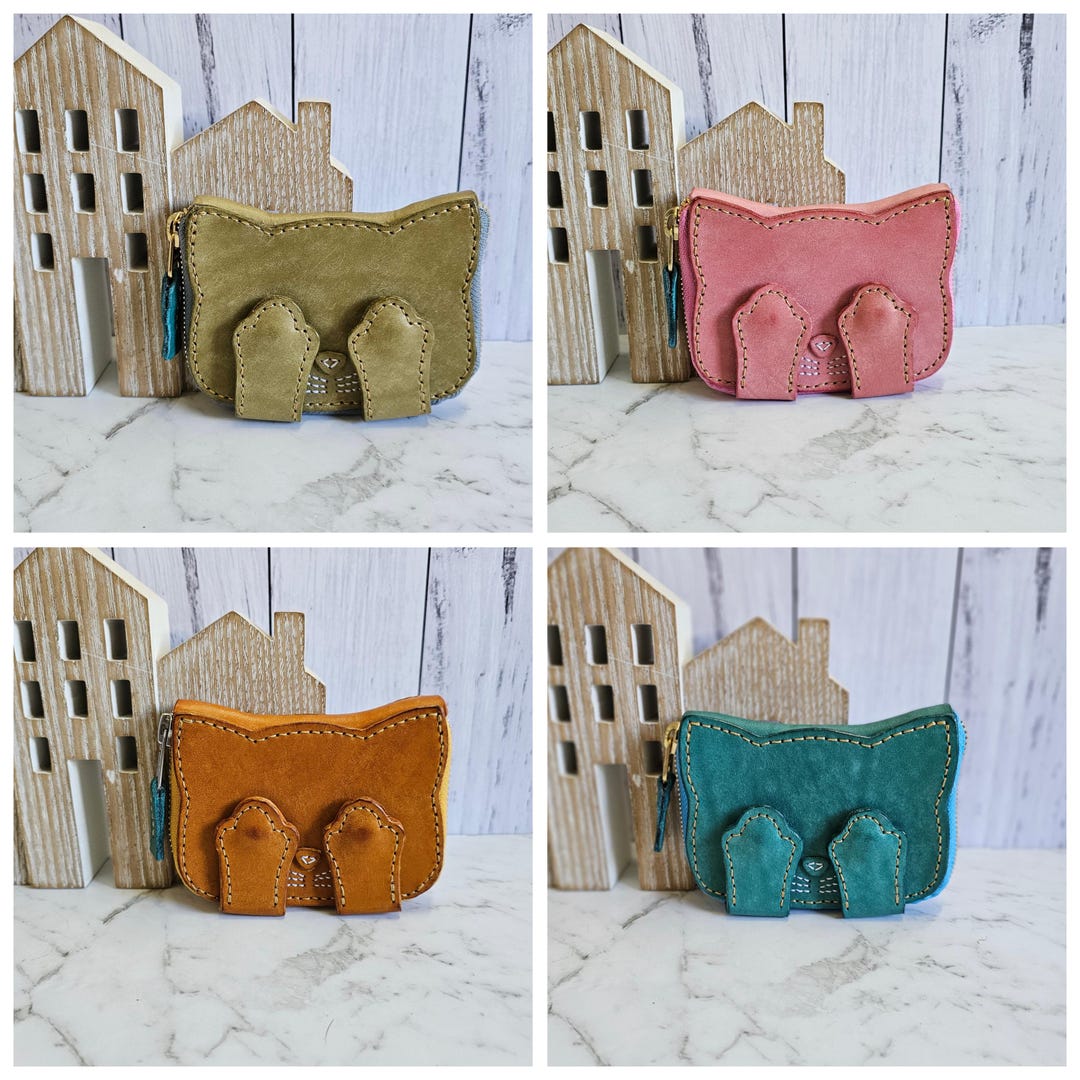 Shy Cat Purse, Cat Zipper Purse, Purse for Cat Lover, Gift for Cat ...