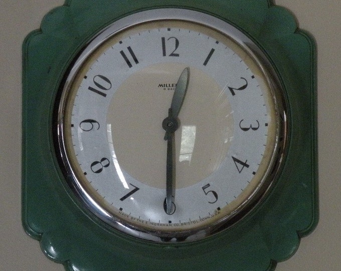 Vintage Miller 8 Day Wind up Kitchen Clock - Etsy