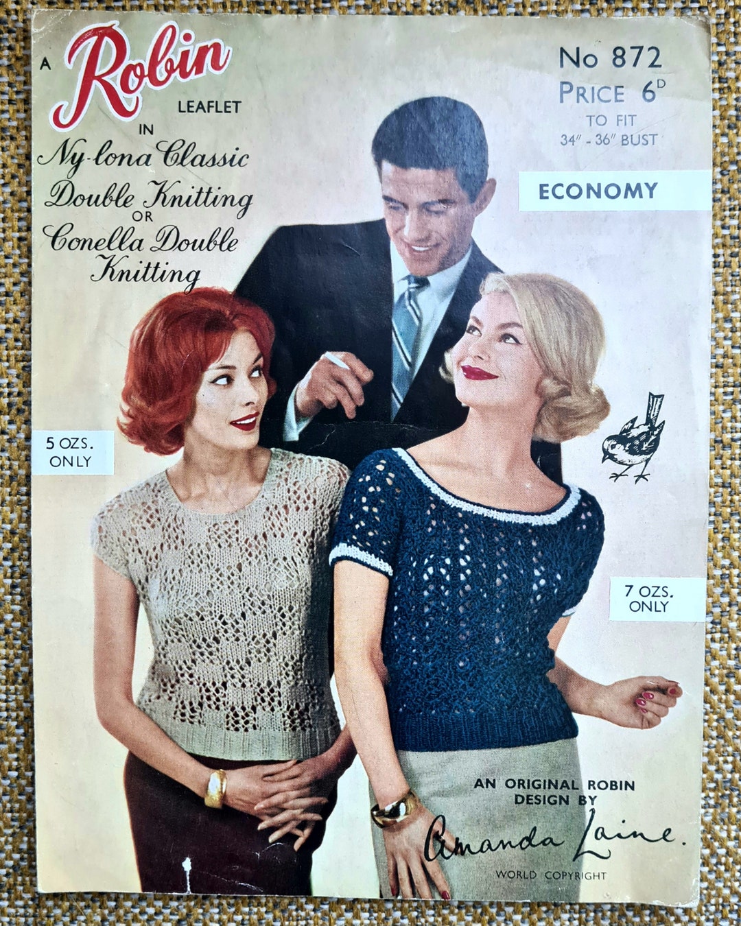 Vintage 1950s Knitting Pattern for a 2 Tops/jumpers by Robin. - Etsy