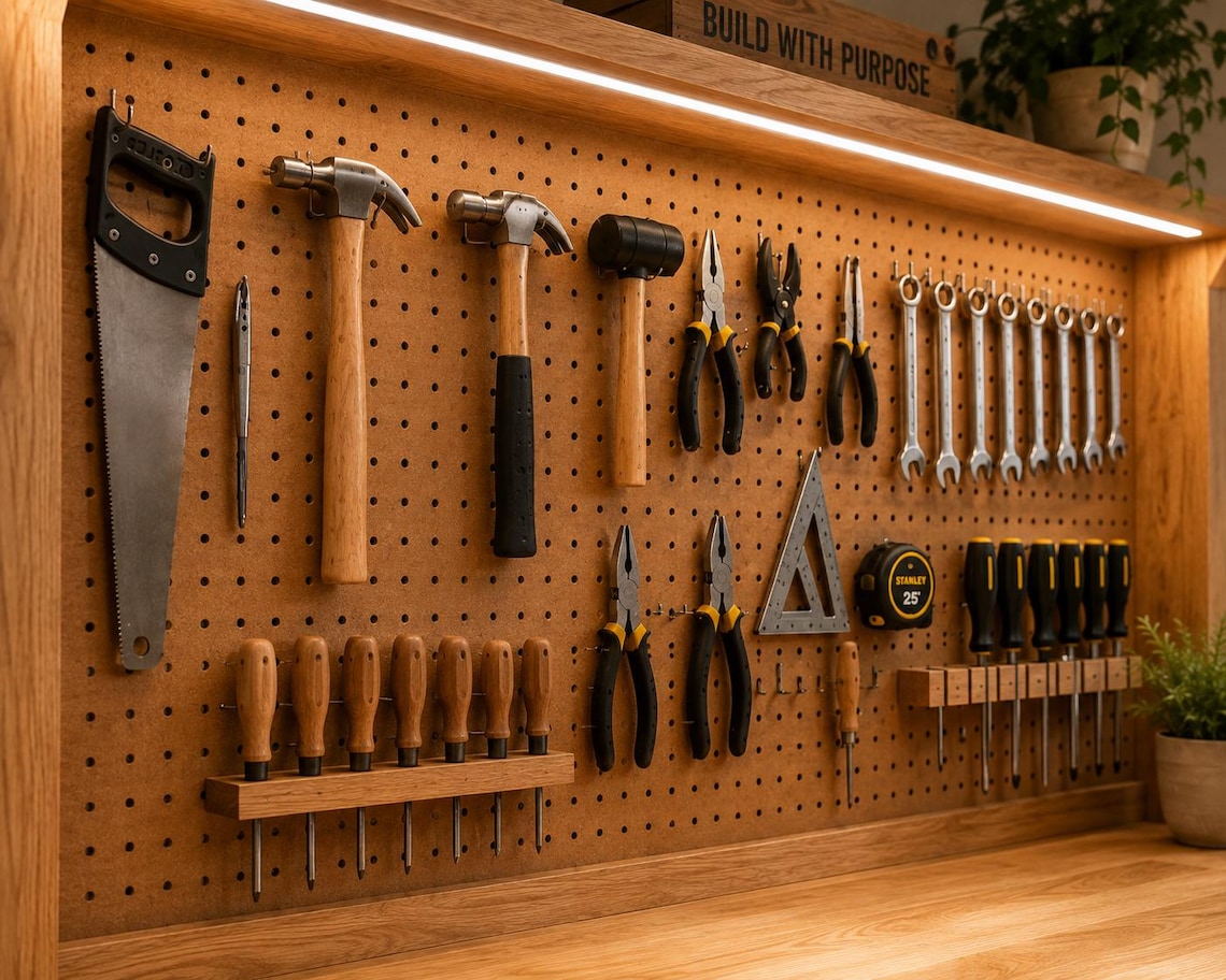 Garage Workbench Plans PDF, DIY Wood Workbench Pattern, Open Shelf ...