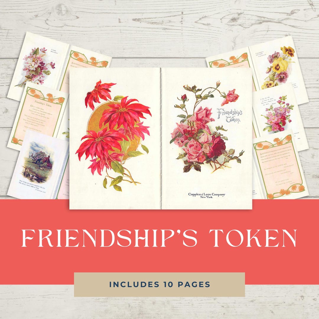 Friendship Memory Book, DIY Junk Journal or Scrapbook Album Kit ...