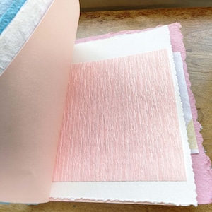 Art Journal With Handmade Paper Cover, Variety of Mixed Media Pages ...