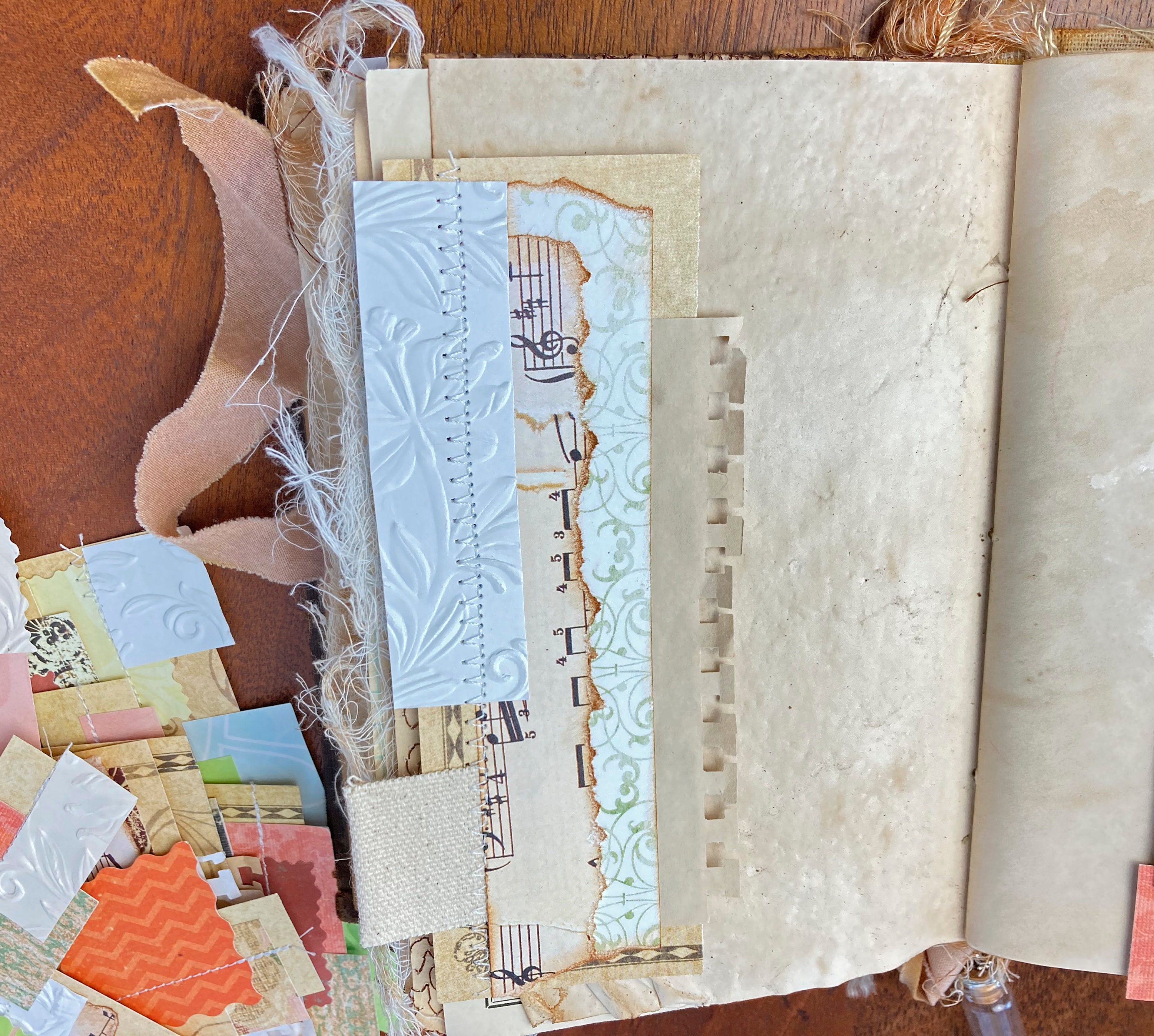 Sewn Paper Clusters for Junk Journals and Collage, for the Edge of a ...