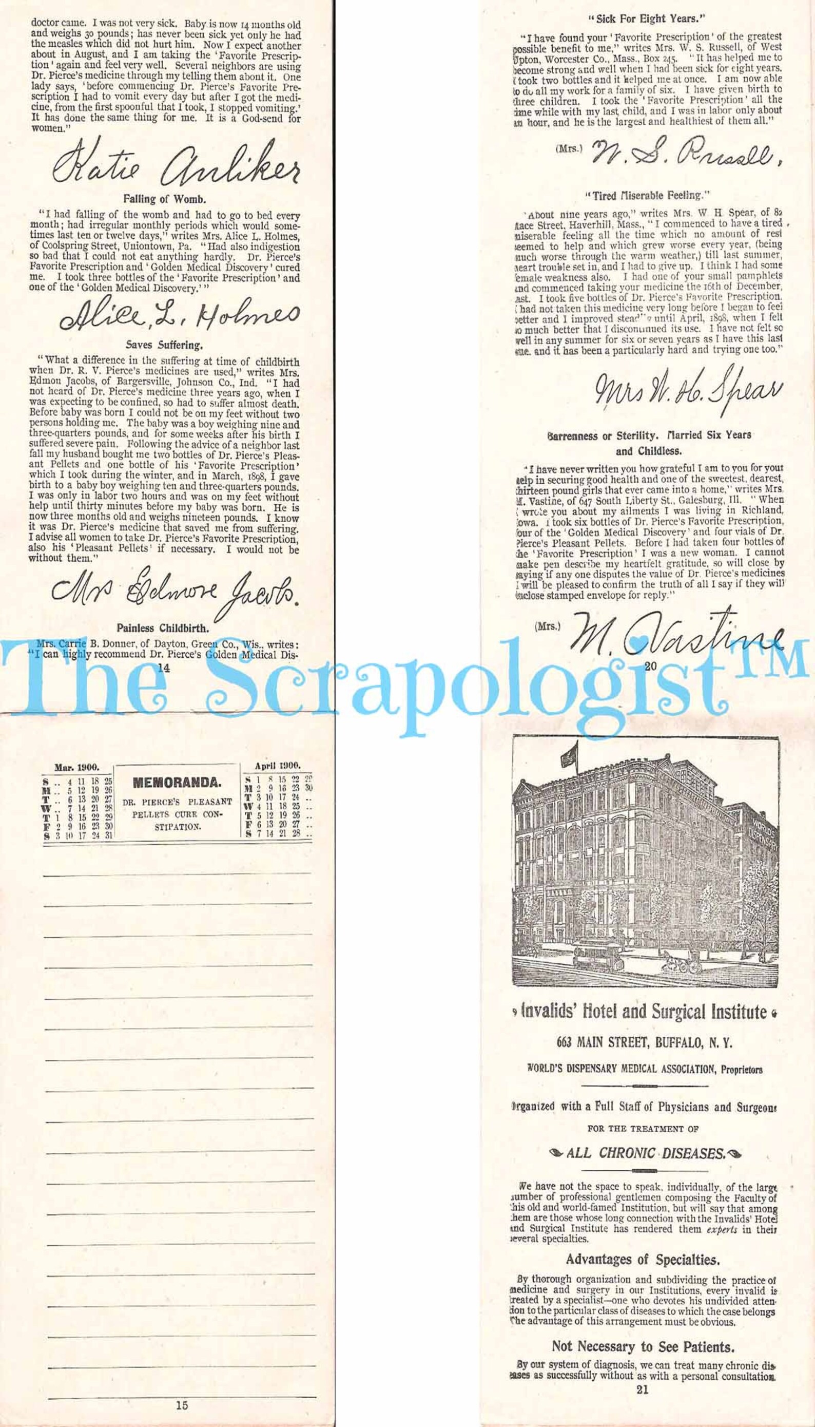Vintage Calendar, Ladies' Notebook From 1899-1900, Junk Journal Kit ...