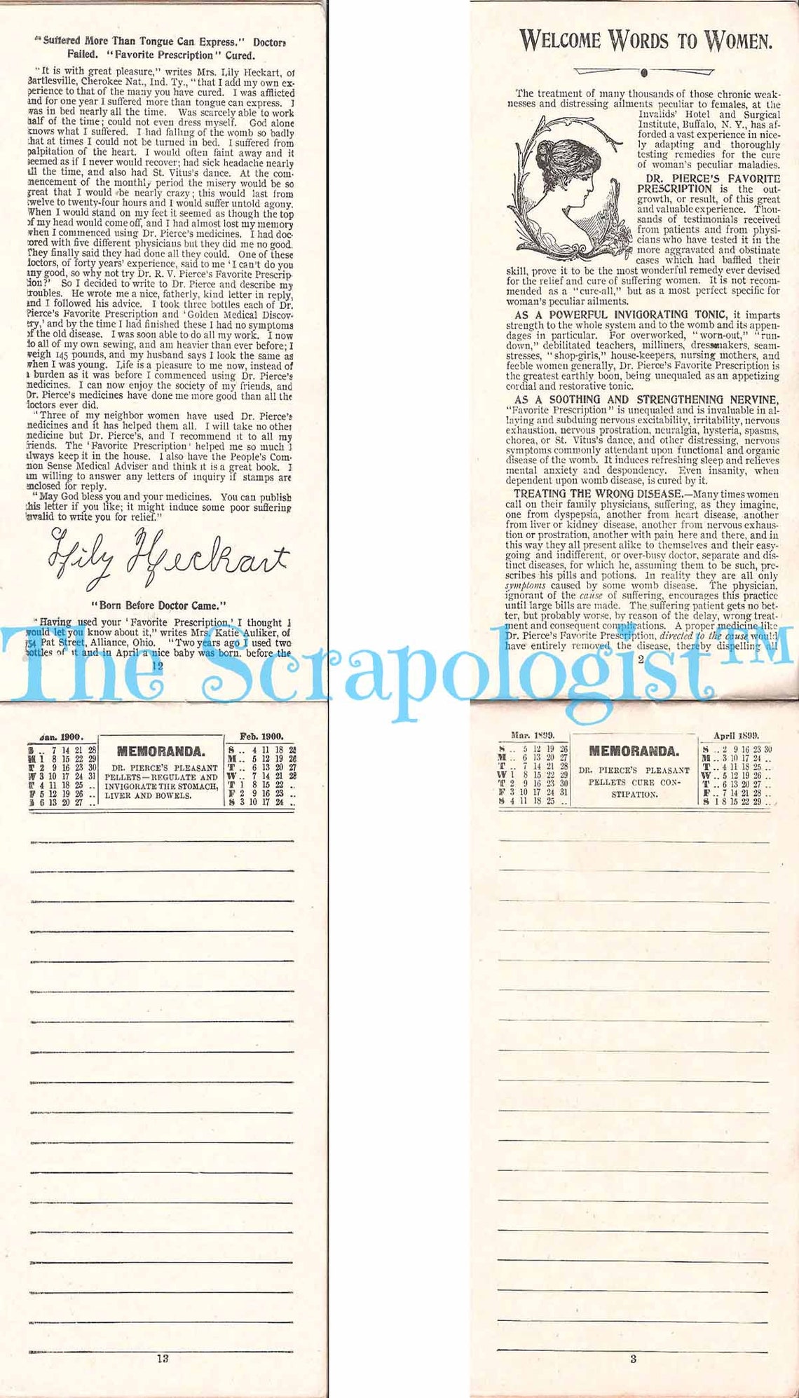 Vintage Calendar Ladies' Notebook From 1899-1900 Junk - Etsy