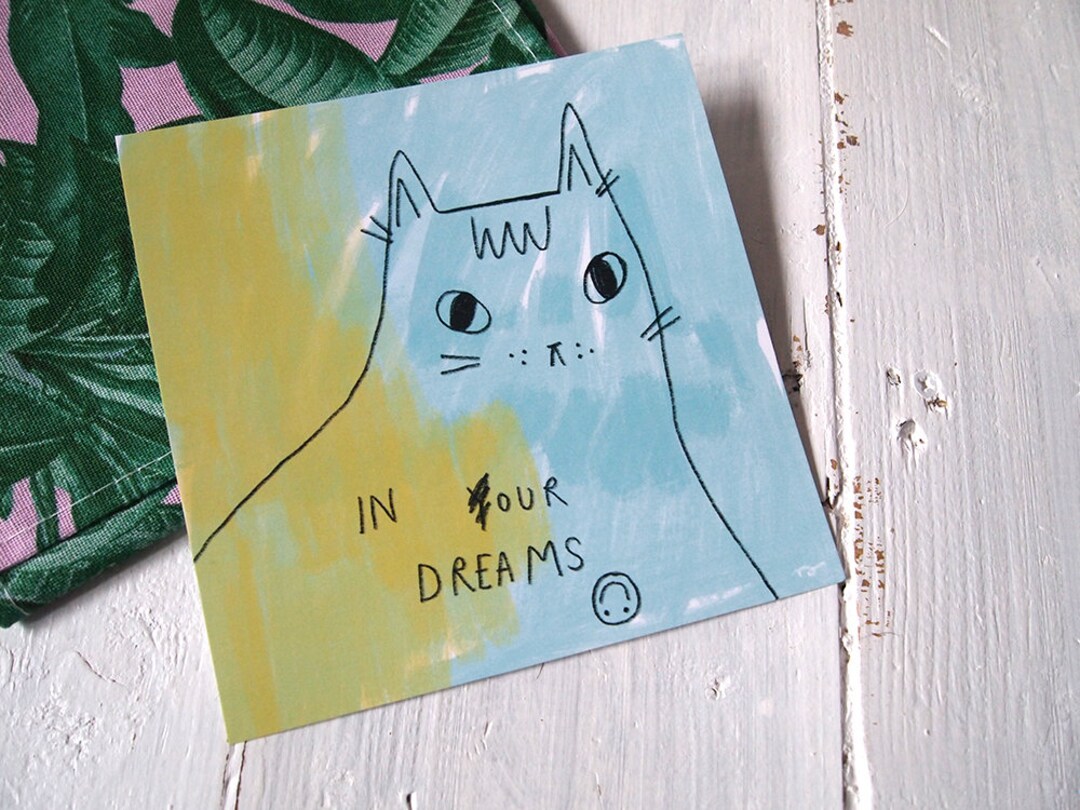 Square Cat Art Print - Etsy
