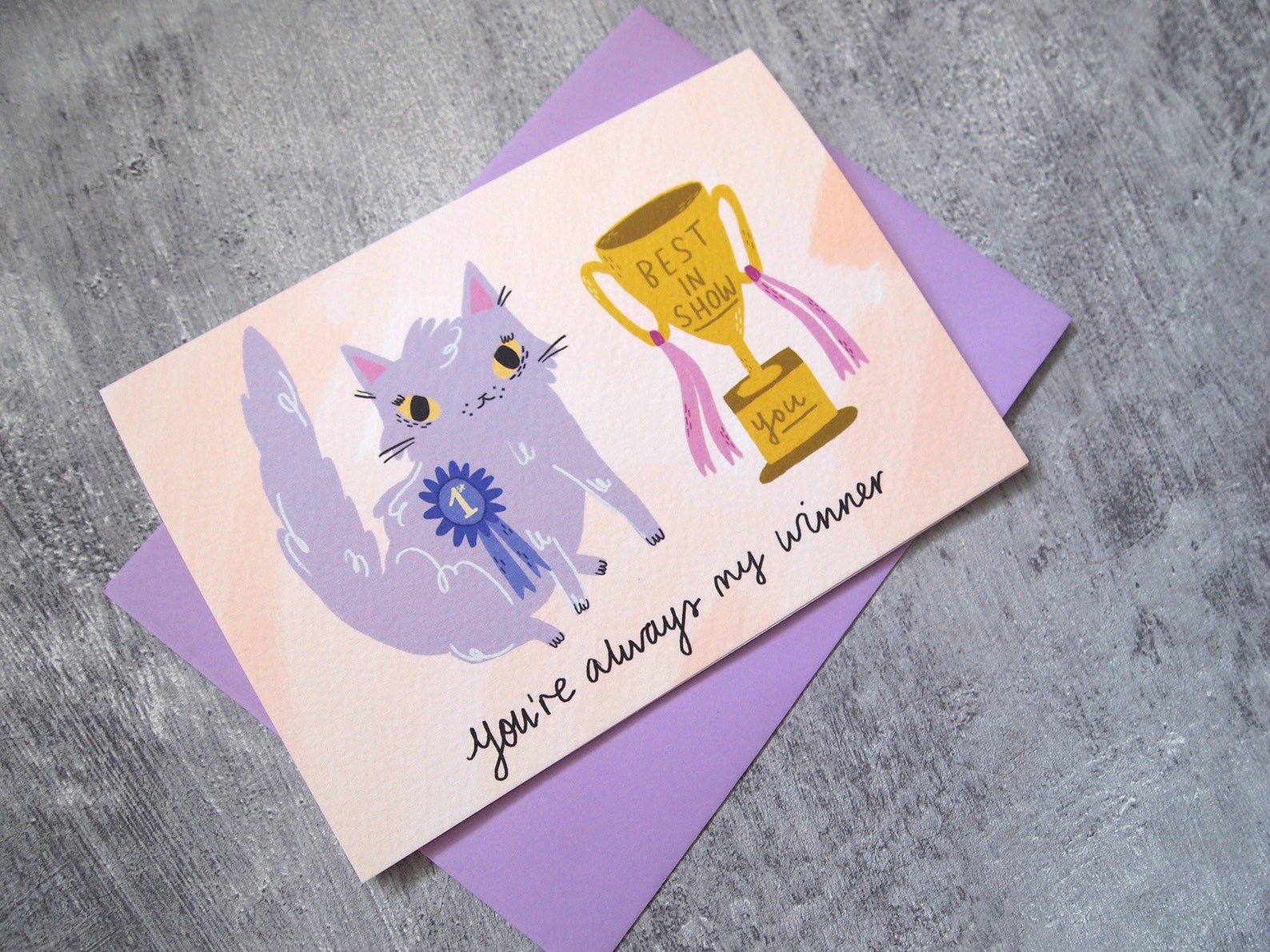 Best in Show Cat Greetings Card | Etsy