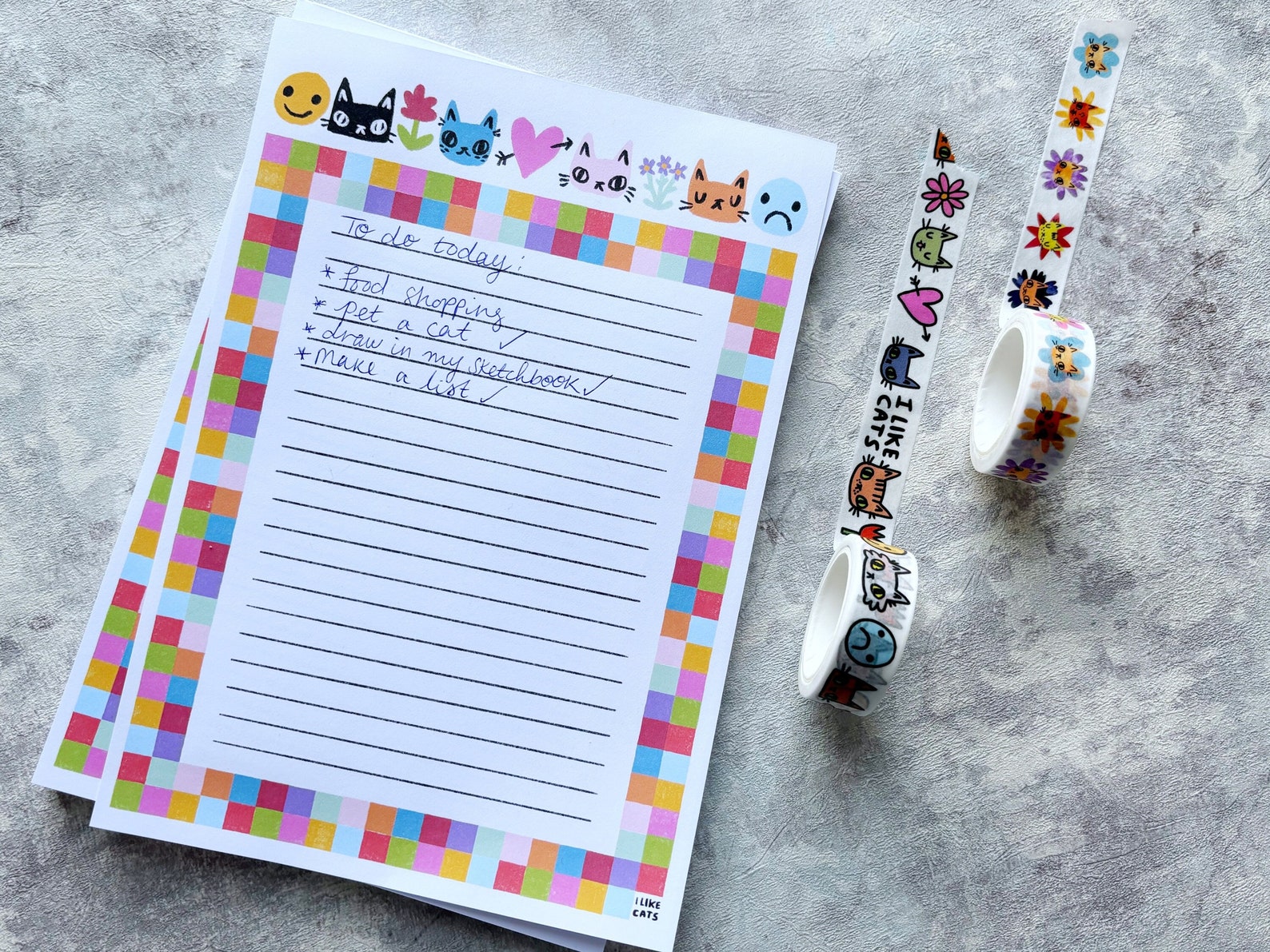 Cat Notepad, Listpad, Shopping List, Day Planner, Planner, Cat Theme - Etsy