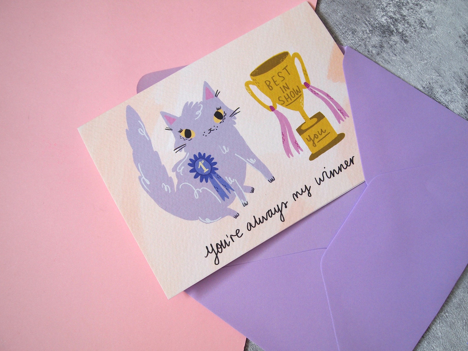 Best in Show Cat Greetings Card | Etsy