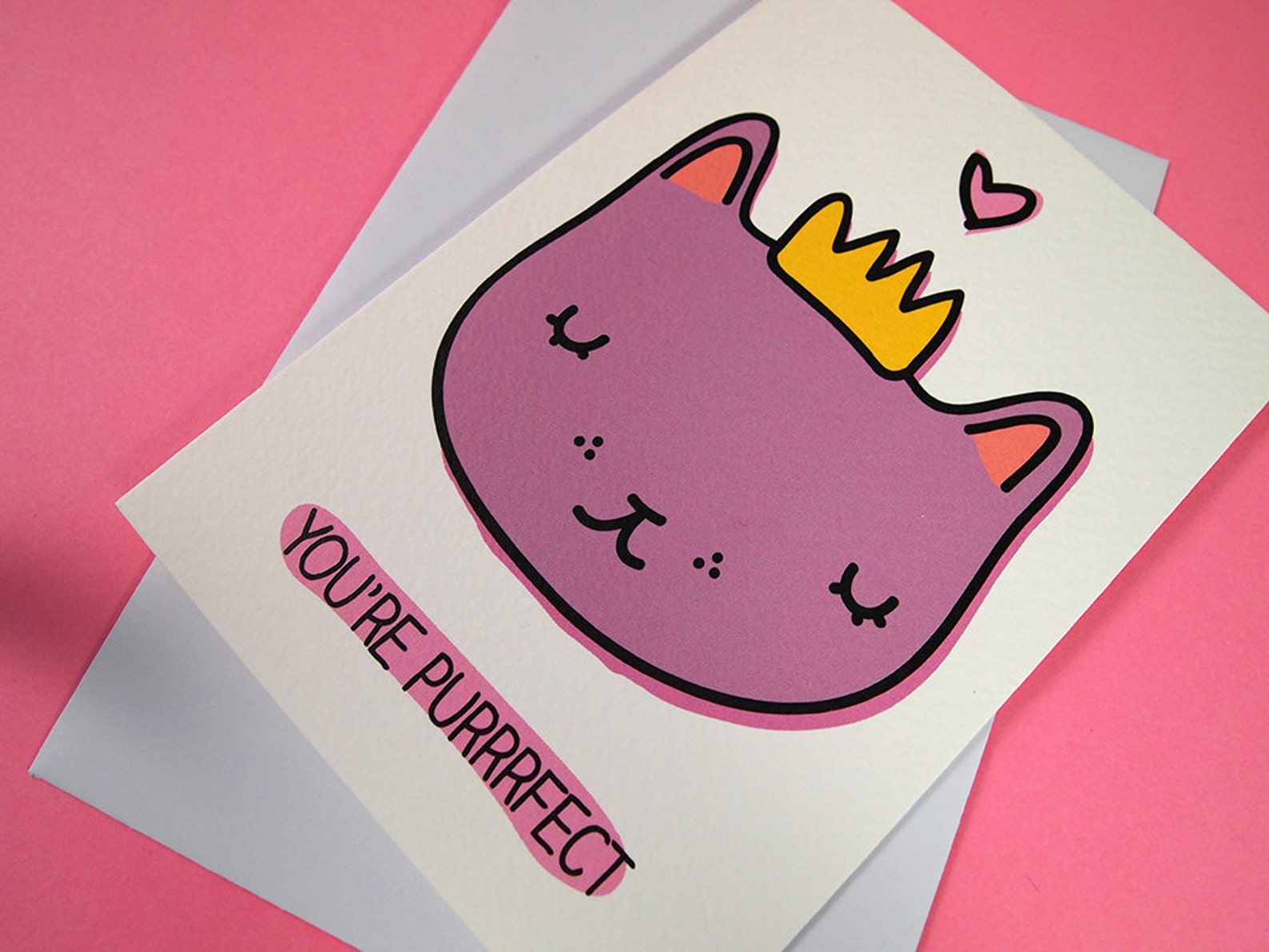 You're Purrfect Cat Card - Etsy