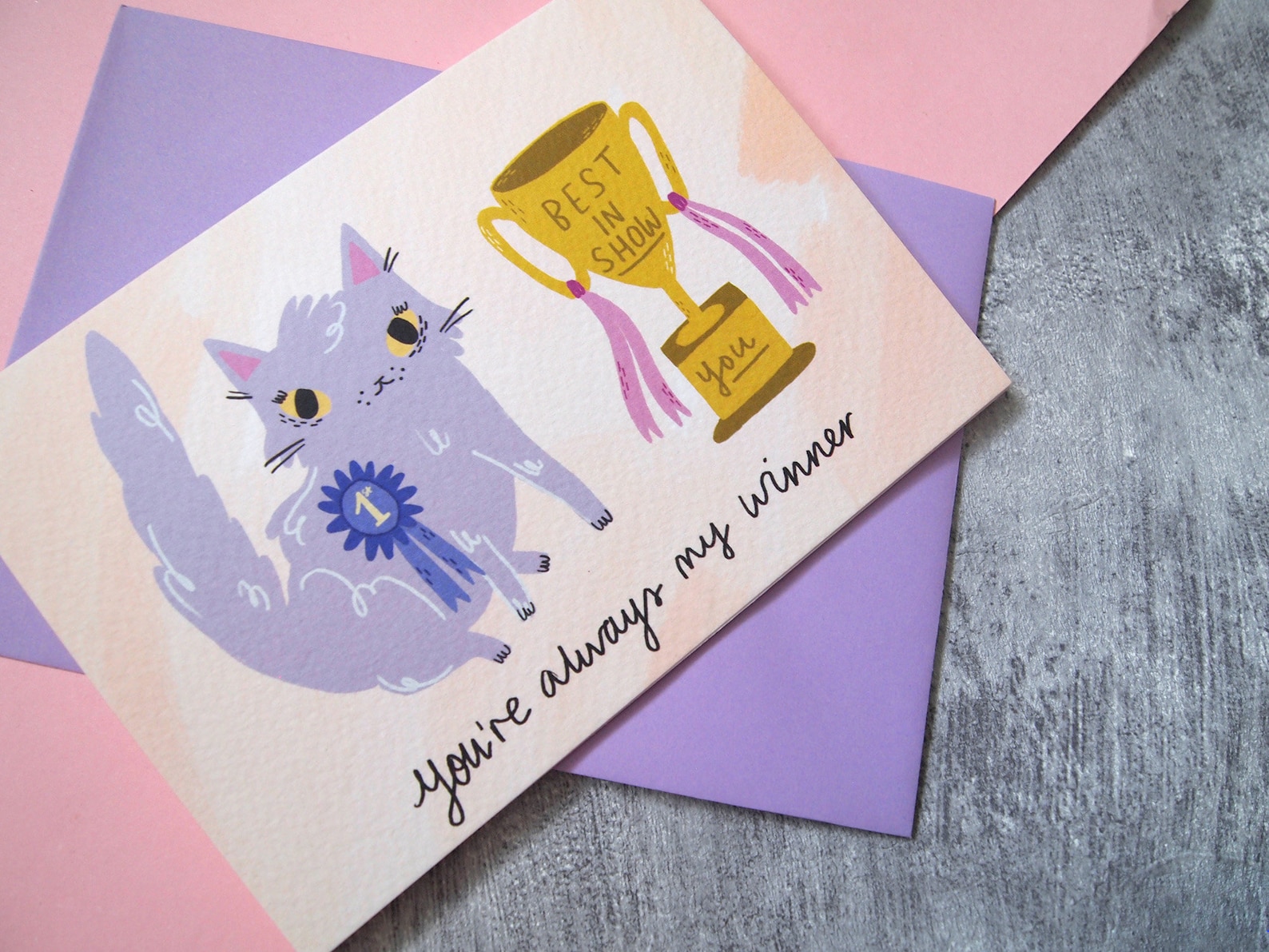 Best in Show Cat Greetings Card | Etsy