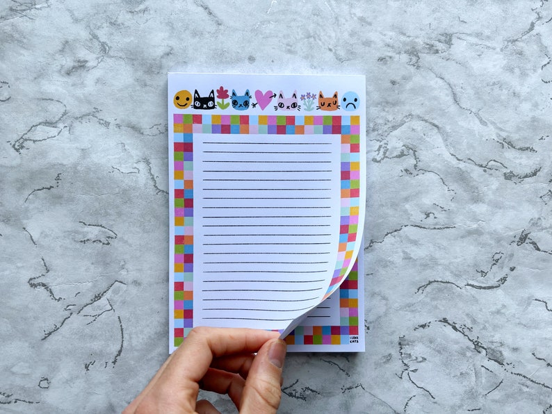 Cat Notepad, Listpad, Shopping List, Day Planner, Planner, Cat Theme - Etsy