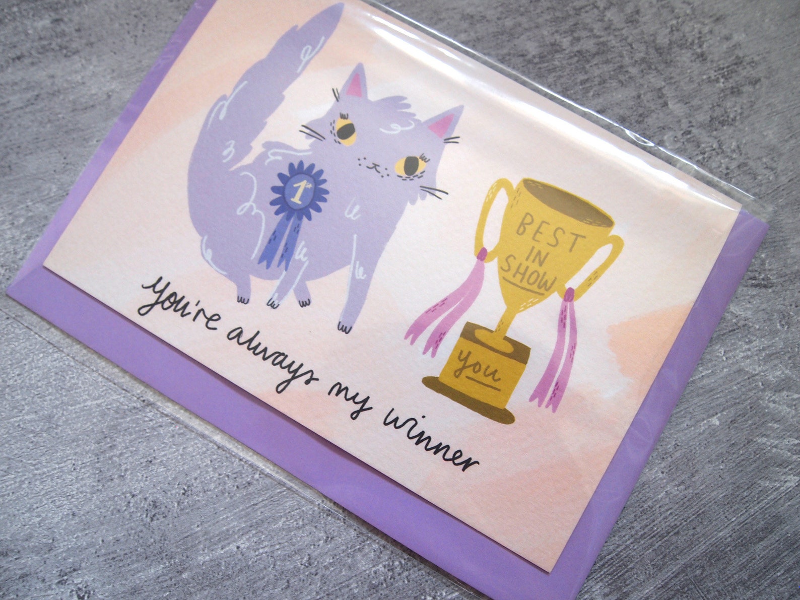 Best in Show Cat Greetings Card | Etsy