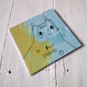 Square Cat Art Print - Etsy