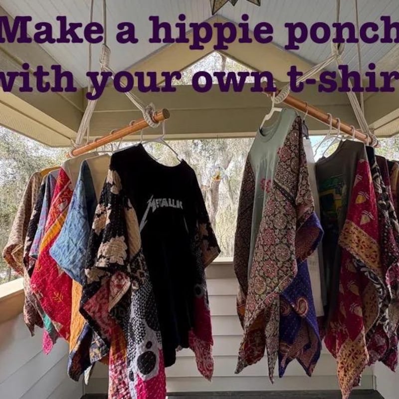 Kantha Poncho Women - Etsy