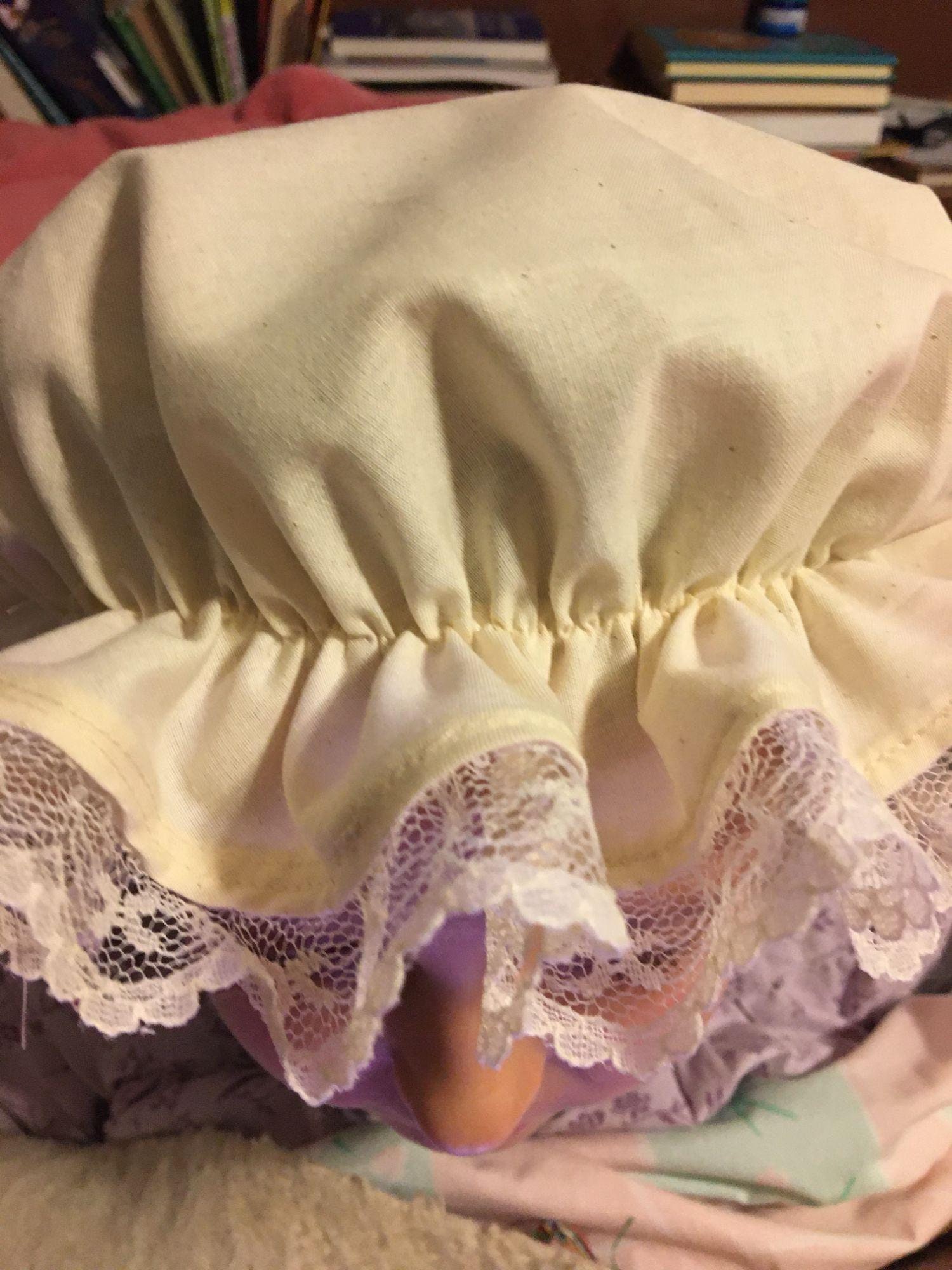 Mob Cap Mop Cosplay Colonial Style Muslin Frontier Reenactment ...