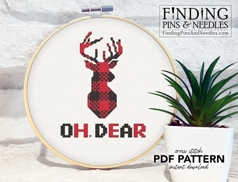Oh, Dear - Cross Stitch Pattern (PDF) - Etsy