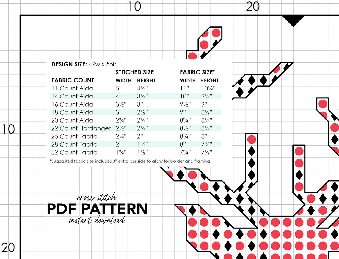 Oh, Dear - Cross Stitch Pattern (PDF) - Etsy