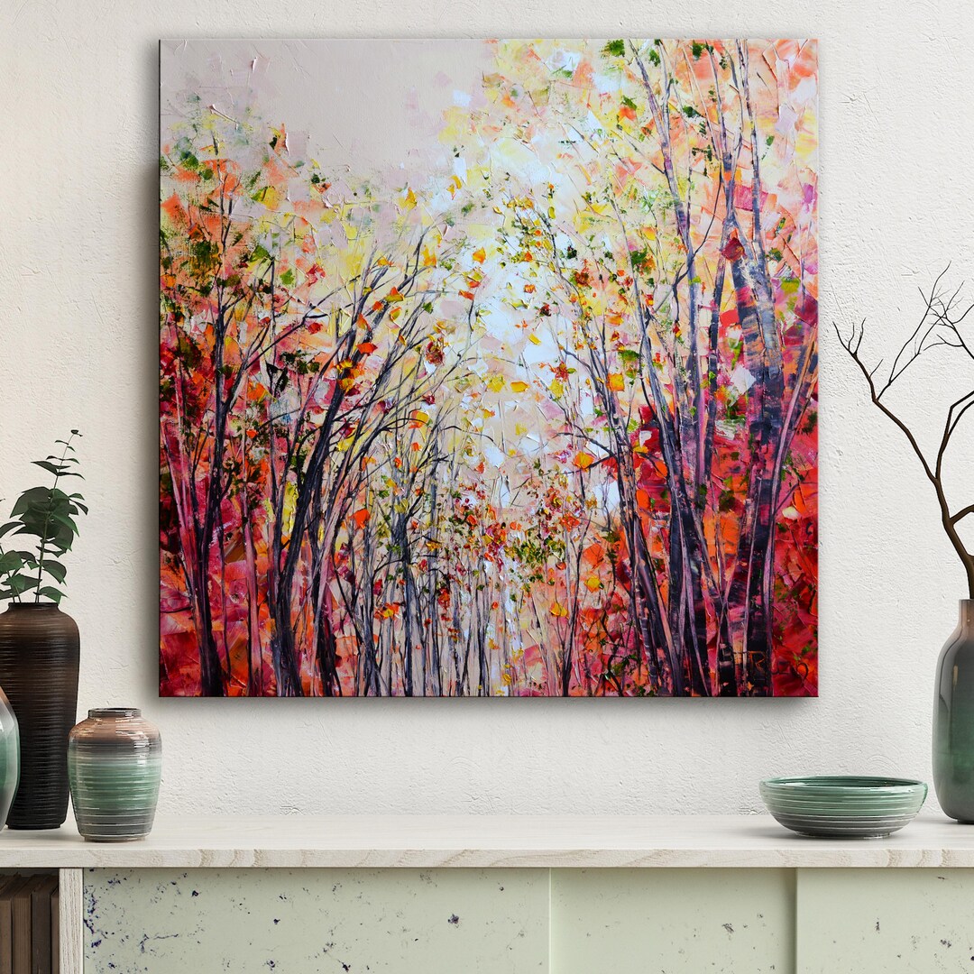 Autumn Painting, by Tatjana Ruzin, One of a Kind Art, Thanksgiving ...