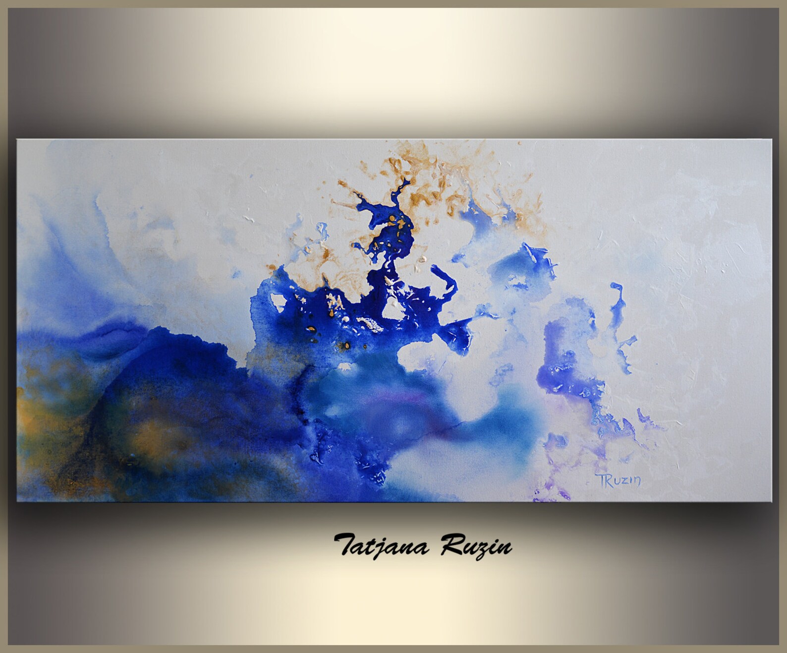 Minimalist Abstract Painting Blue Original Painting | Etsy