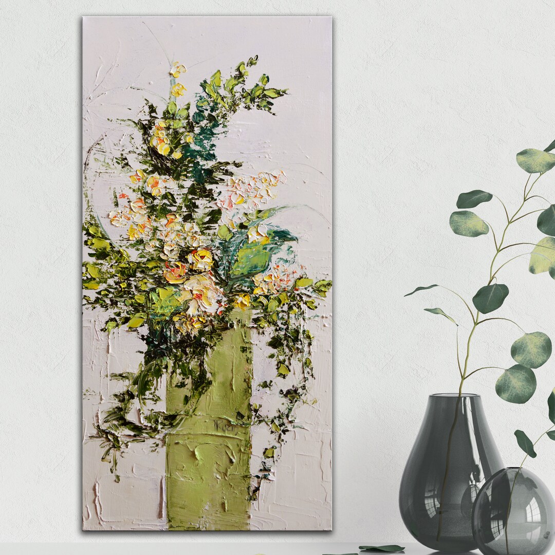 Flowers Painting, Oil Painting, Tatjana Ruzin, ORIGINAL Painting ...