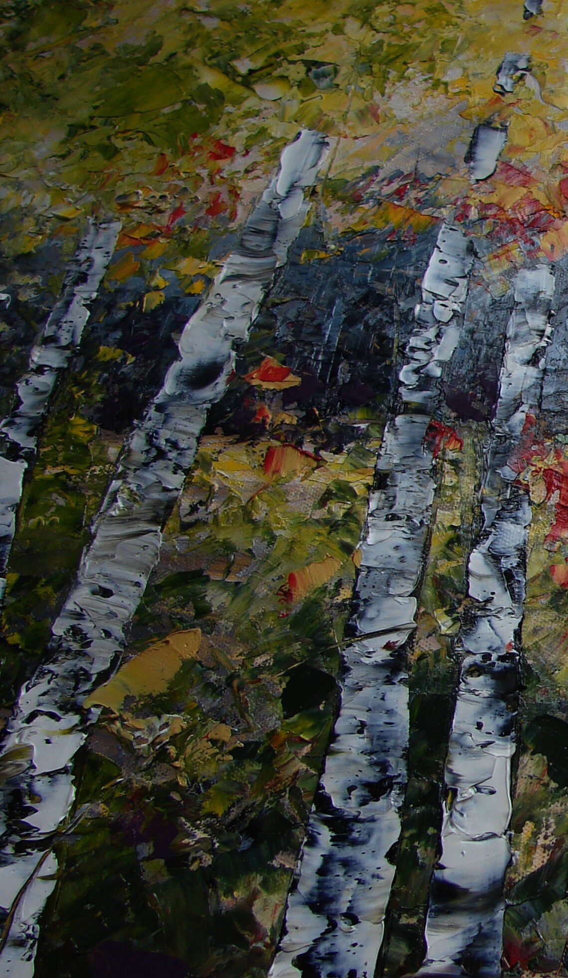 Autumn Flowers, Fall Forest, Abstract Landscape, Oil Painting ...