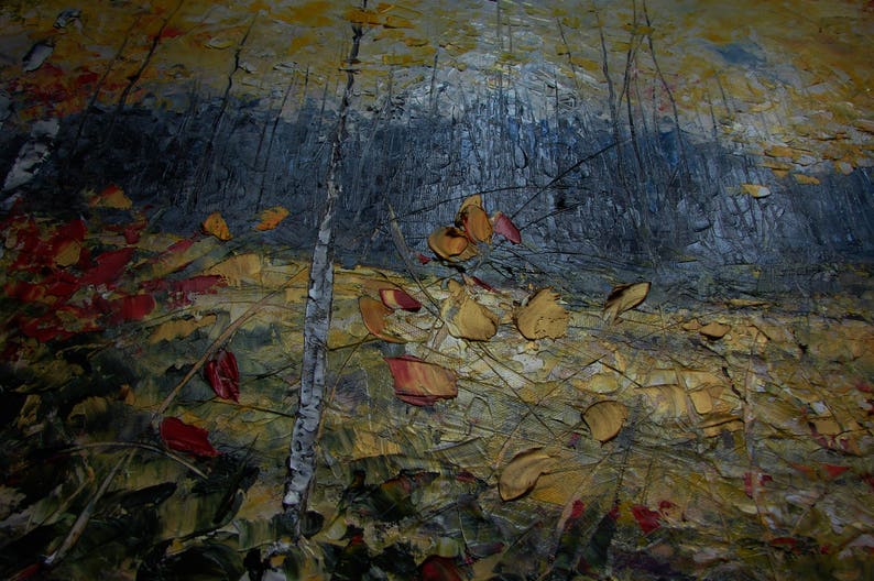 Autumn Flowers, Fall Forest, Abstract Landscape, Oil Painting ...