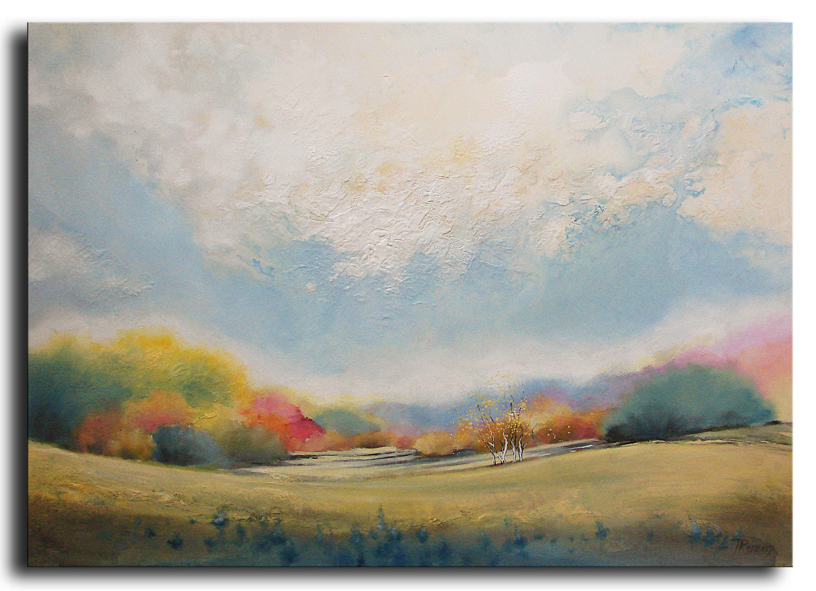 Autumn Landscape Painting, Large Wall Art, Landscape Art, ORIGINAL ...