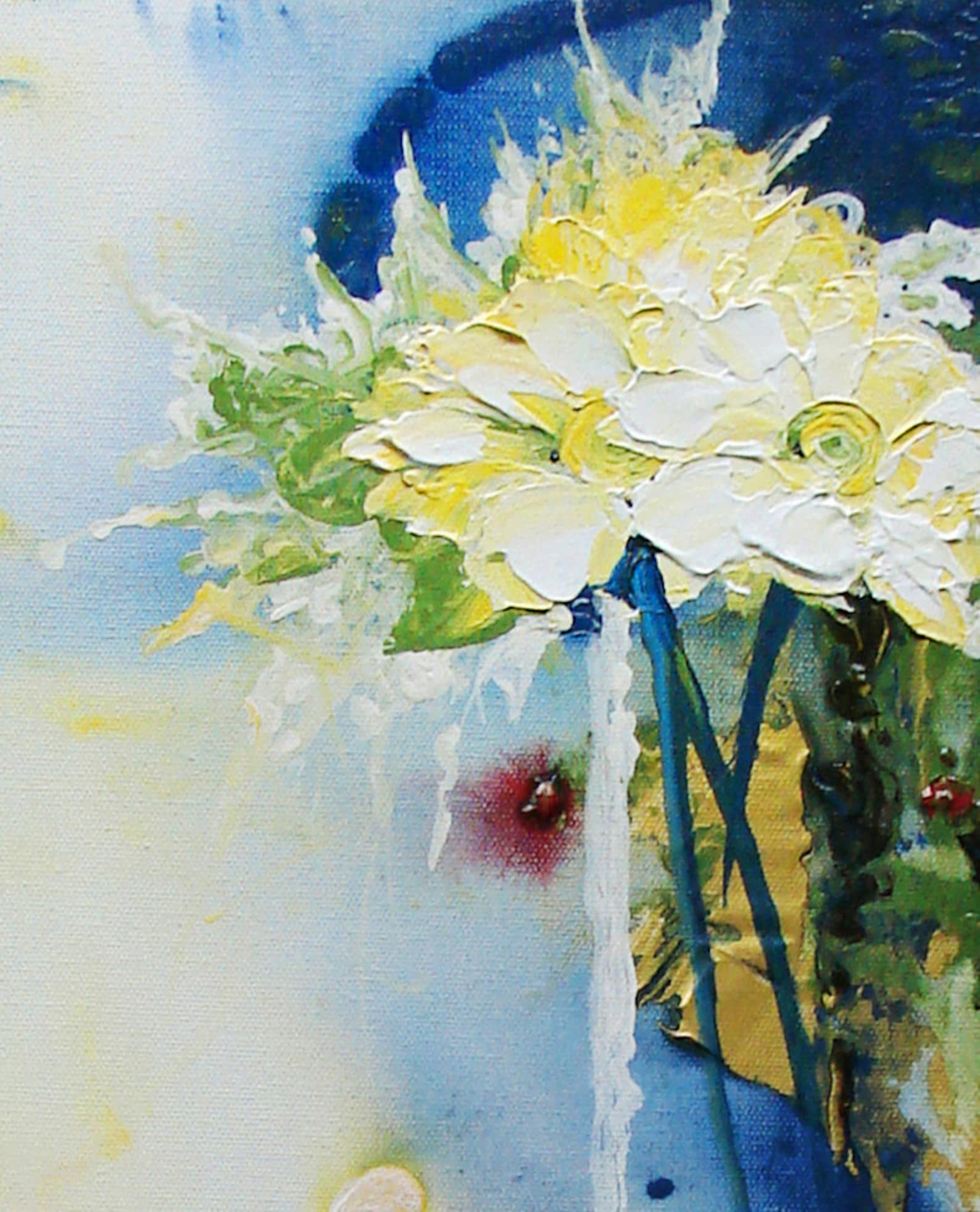 Daisies ABSTRACT Flower Painting Acrylic Painting ORIGINAL | Etsy