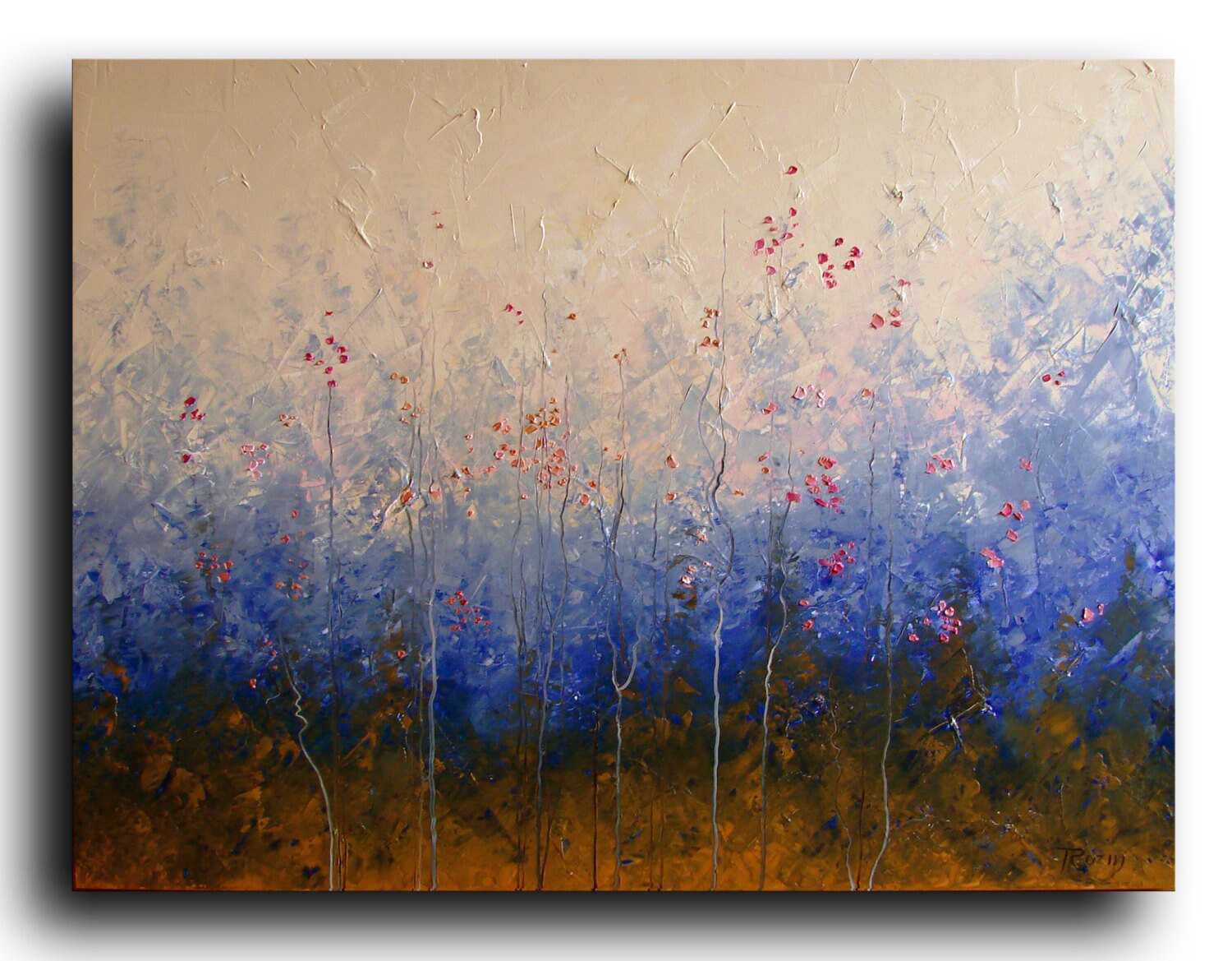 Spring landscape ORIGINAL Abstract Landscape painting | Etsy